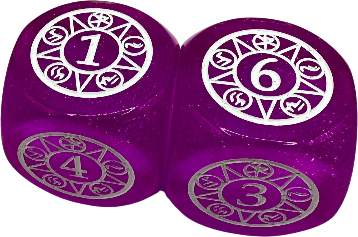Flesh and Blood Dice: Arcane (Purple pair) – Neutral Grounds Online